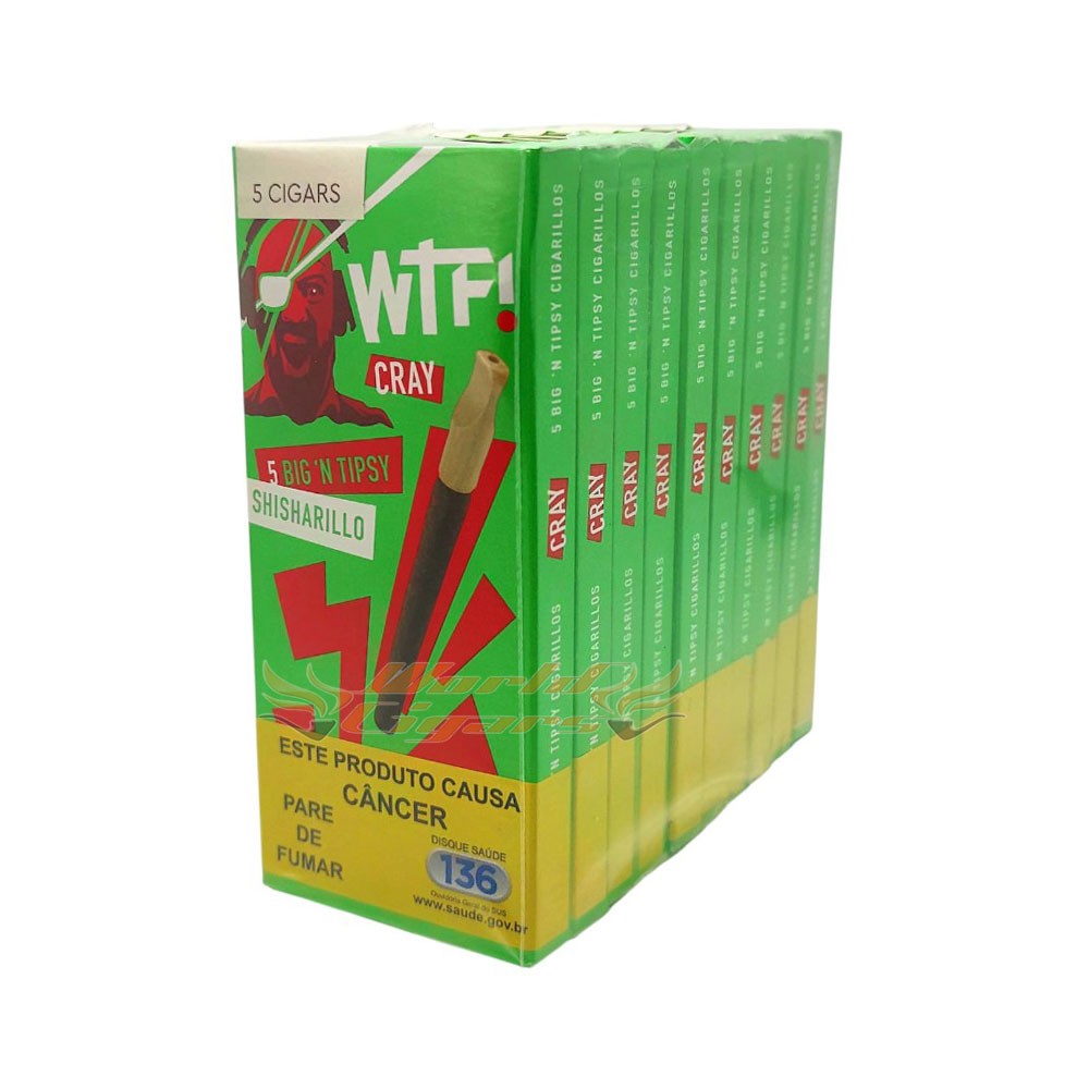 WTF Big'n Tipsy Cray Maçã Verde C/5x10 | World Cigars Tabacaria e Presentes