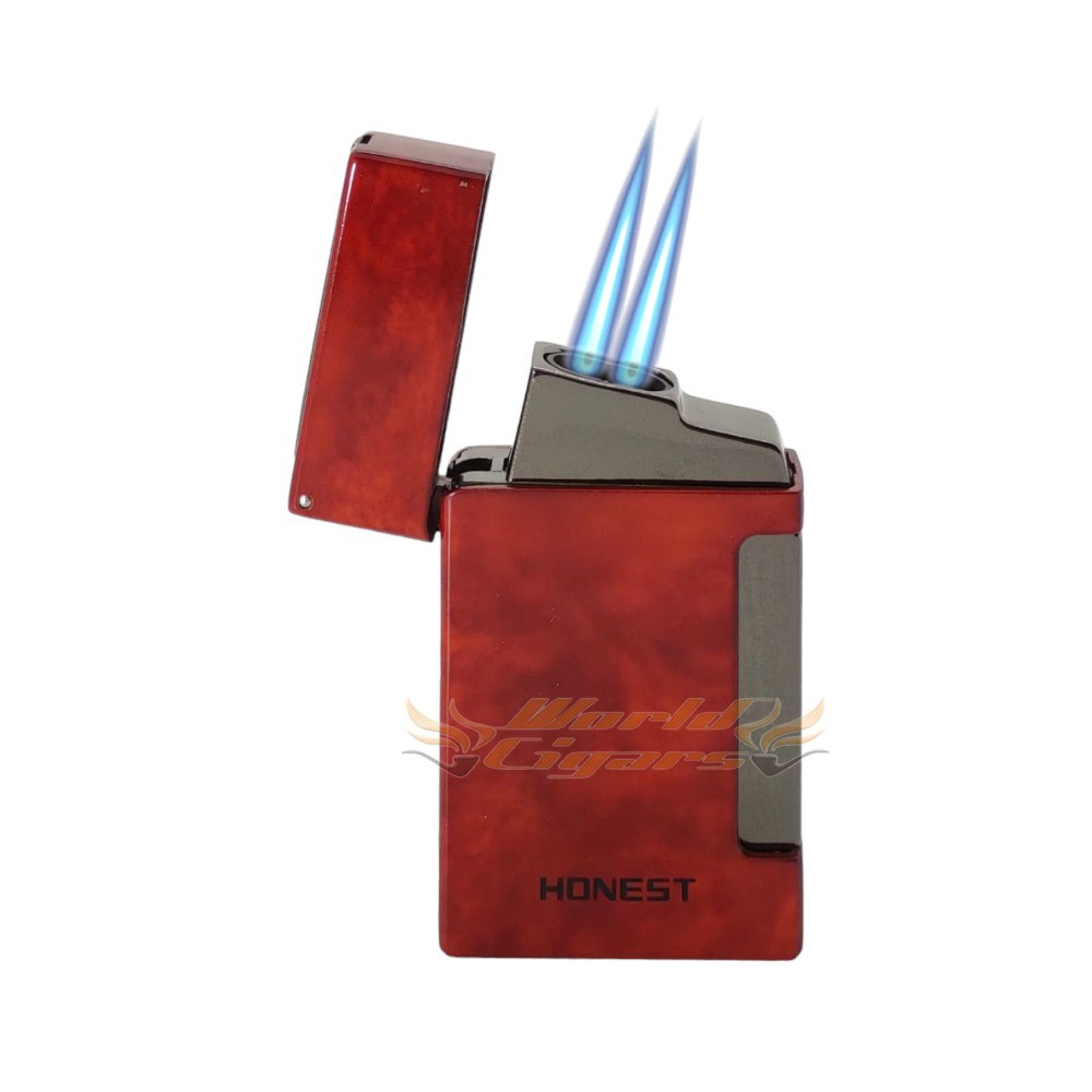 Isqueiro Maçarico Honest 2 Chamas C/Furador BCZ308 - Cor Madeira ...