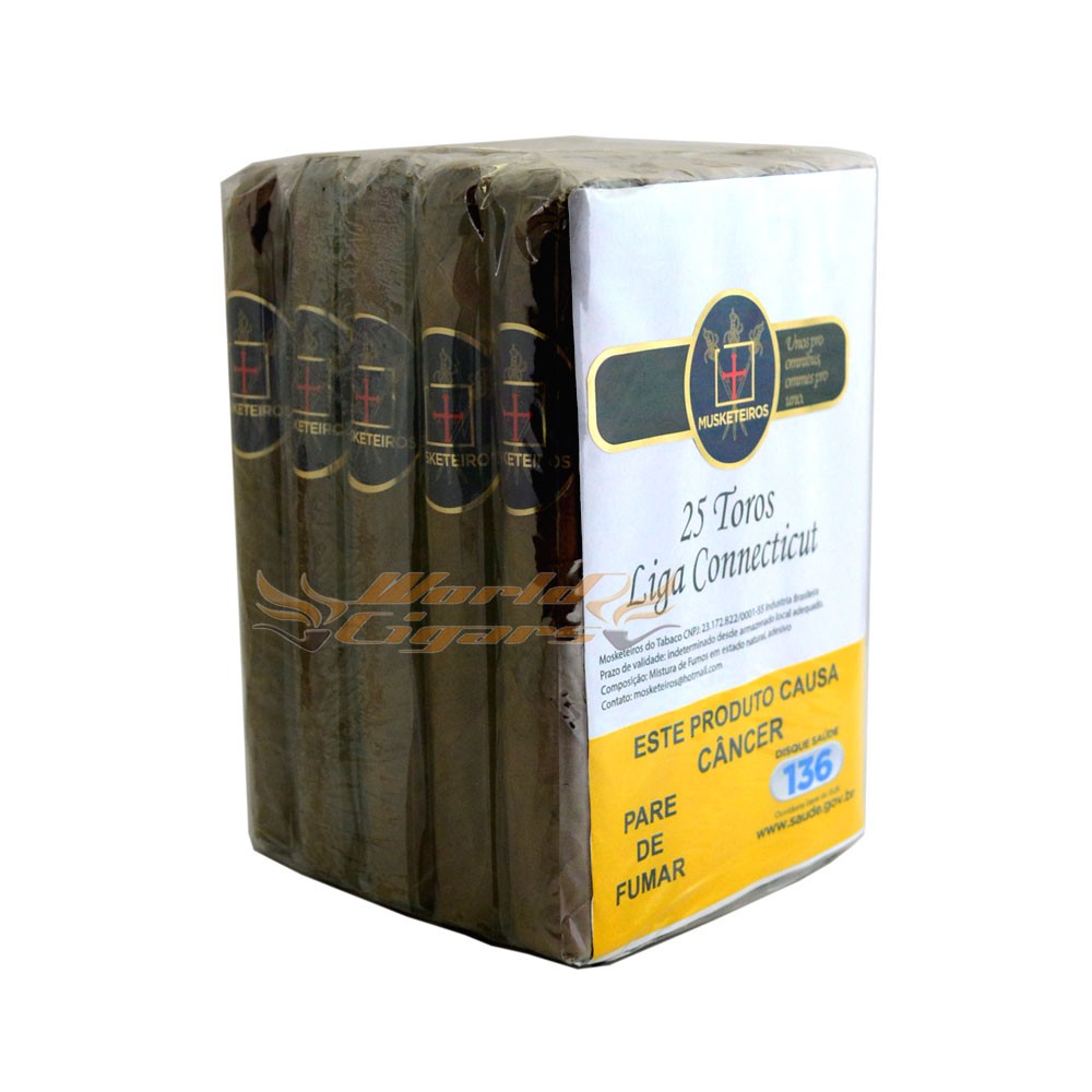 Musketeiros Liga Connecticut Toro - Maço C/25 | World Cigars Tabacaria ...