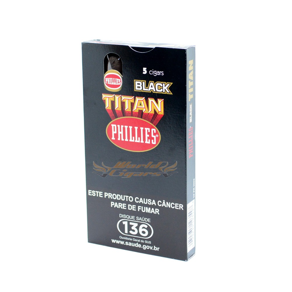 Phillies Titan Black Petaca c/05 | World Cigars Tabacaria e Presentes