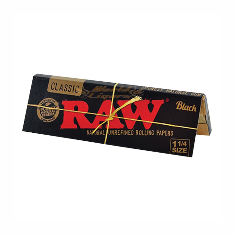 Papel P/ Cigarro RAW Classic 1¼ Black Un | World Cigars Tabacaria e ...