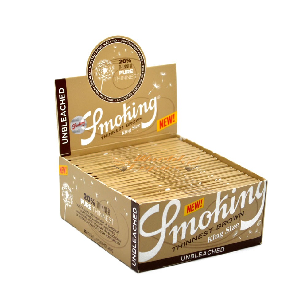 Seda Smoking King Size Thinnest Brown Unbleached Cx C/50 | World Cigars ...