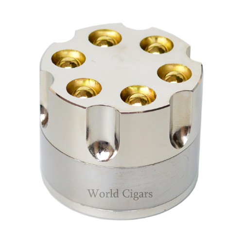 Triturador de Fumo em Metal Tambor de Revolver Grande | World Cigars ...